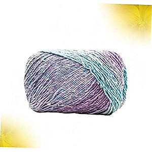 VILLCASE Self- Striping Crochet Yarn Hand Crochet Yarn Knitting Yarn Organic Milk Multicolor Yarn Hand Knitting Yarn Gradient Colorful Yarn Knitting Yarn Material Braided Wire Manual