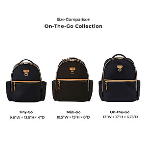 TWELVElittle Tiny Go Backpack Diaper Bag - Diaper Baby Bag with Changing Pad, Multiple Insulated Pockets in Grey Twinkle