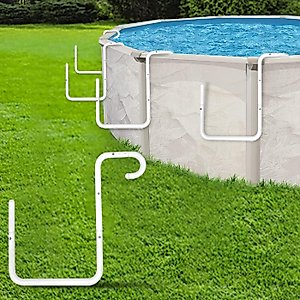 Jantens Solar Cover Holder for Above Ground Pool, Adjustable Solar Saddle Pool Cover Holder Designed for Steel-Wall Above-Ground Swimming Pools, Keep Solar Blankets Off The Ground(5 PCS)
