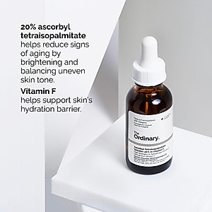The Ordinary Ascorbyl Tetraisopalmitate Solution 20% in Vitamin F, Hydrating Vitamin C Oil for Even Skin Tone, 1 Fl Oz
