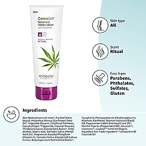 Andalou Naturals CannaCell Body Lotion, Ritual, 8.5 Ounce