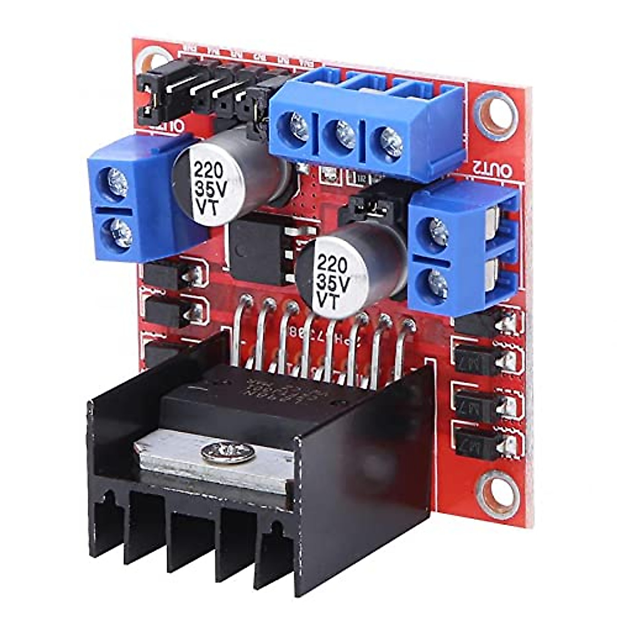 Davitu Motor Driver - L298N Motor Drive Board Module Double H Bridge Compatible With Stepper Motor Smart Car Robot Motor Drive Board Module