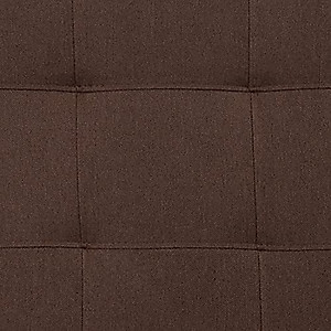 Flash Furniture Bedford Tufted Upholstered Queen Size Headboard in Dark Brown Fabric