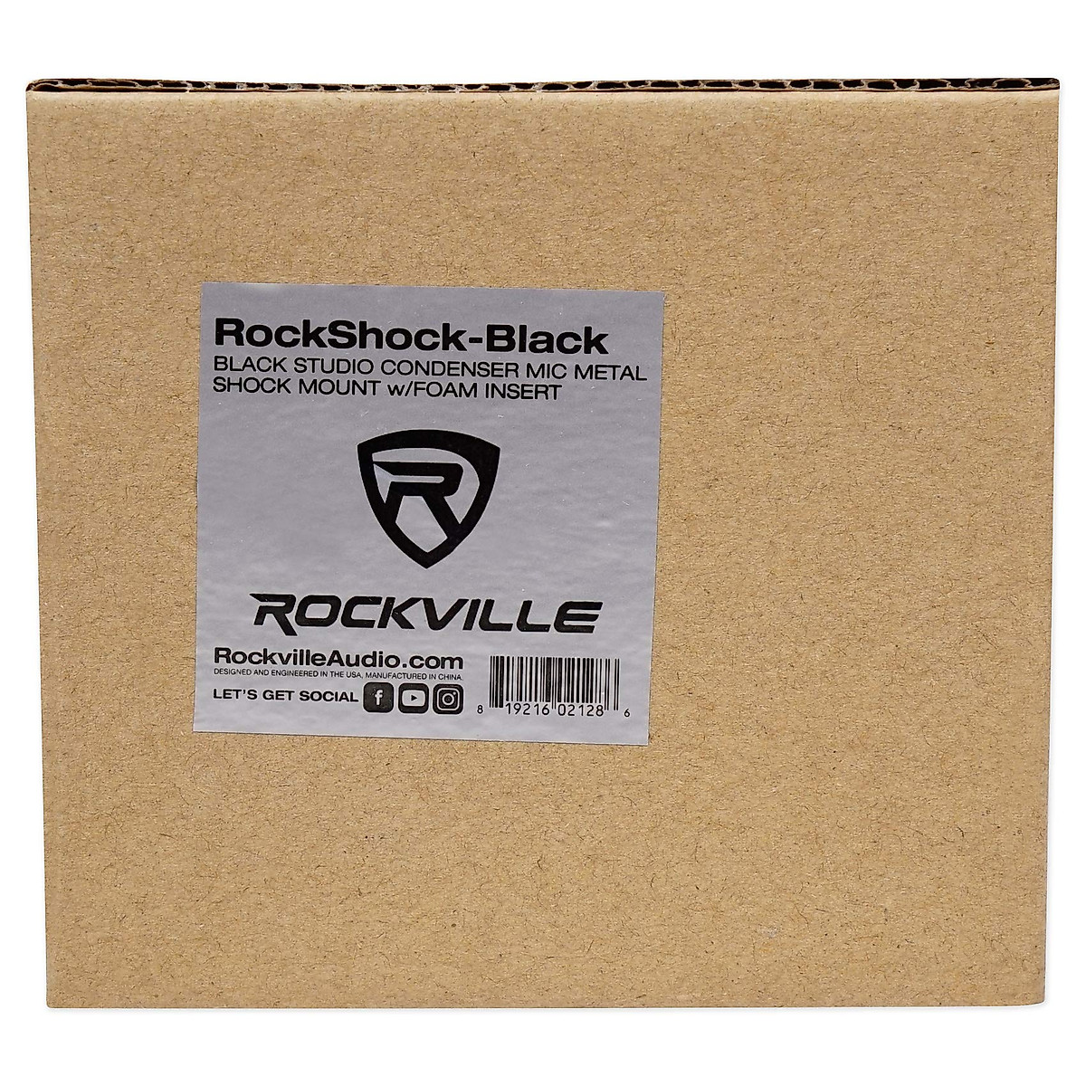 Rockville RockShock Black Studio Condenser Microphone Metal Shock Mount w/Foam