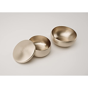 Premium Brassware Rice Bowl Soup Bowl Set Korean Traditional Handmade Tableware Bronzeware BANGJJA YUGI Dinnerware (C)