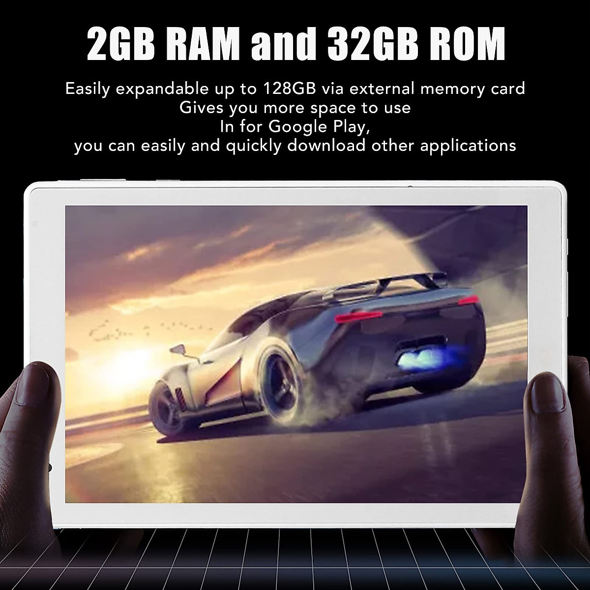 AMONIDA Tablet, Dual Camera Long Battery Life 2GB RAM 32GB ROM OctaCore Processor 8.0 Travel (US Plug)