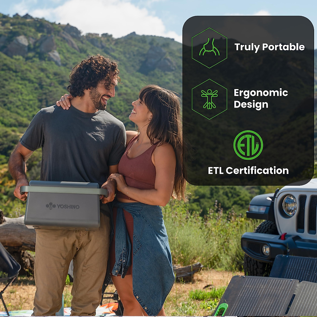 Yoshino B2000 SST True Solid-State Portable Power Station 1,326Wh, Solar Optional Generator, UPS Battery Backup, Fast Charging for Jobsite, Outdoor Camping, Vans, RV, Off Grid, Emergency Backup