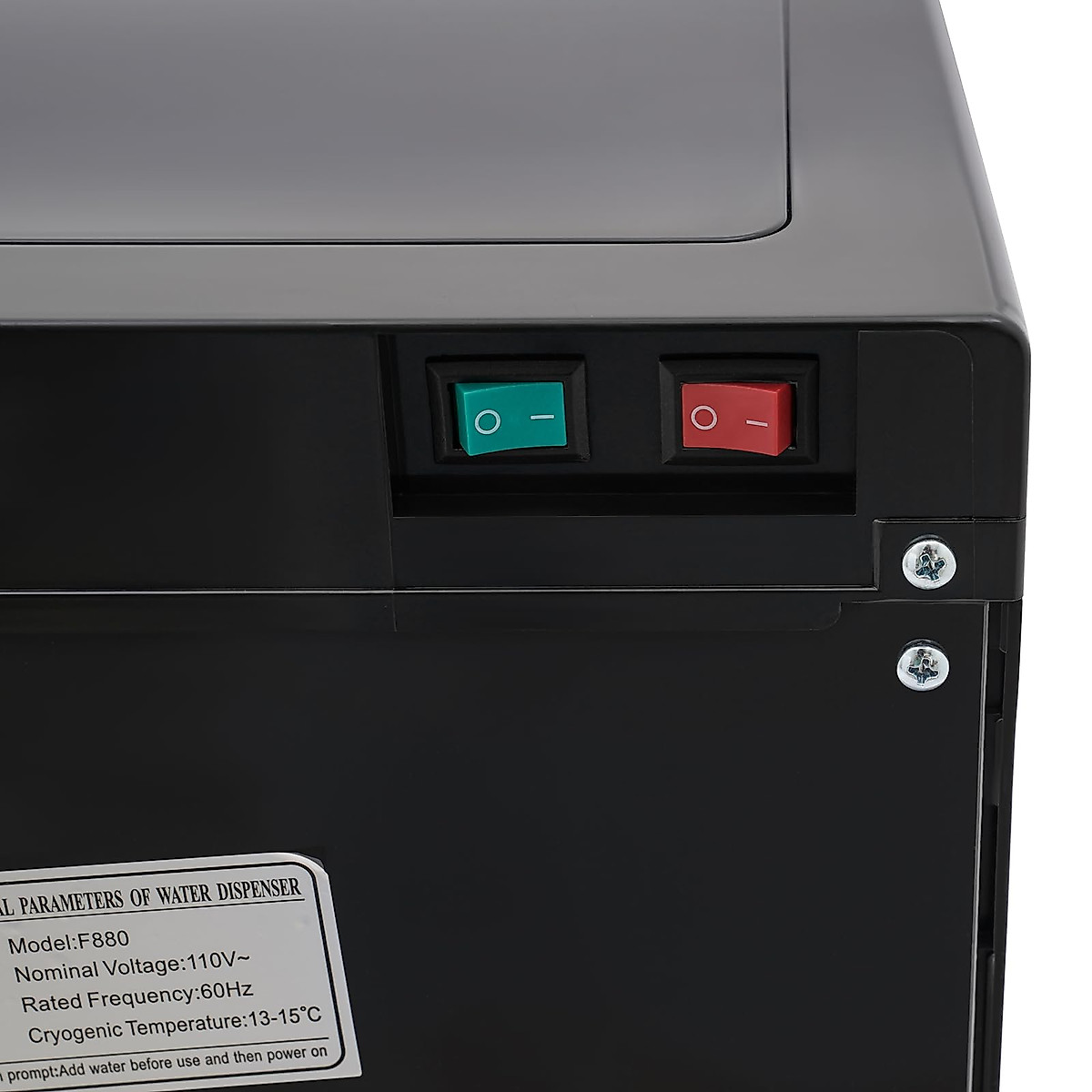 BRICZUNA Water Dispenser, Bottom Loading Water Dispenser, Holding 0.16Gal/H 620W Portable Water Warmer for Travel, Hotel,Offices, Living Room (Dark Gray)