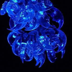 AMZSTAR Moon Light String,15.75ft 20 LED Solar Fairy String Light for Outdoor, Garden, Home, Wedding, Christmas Party and Holiday,Waterproof Decoration Lights (Blue)