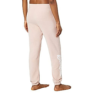 Barefoot Dreams CozyChic Ultra Lite Women's Barbie Sweatpants, Dusty Rose-White, Size Large