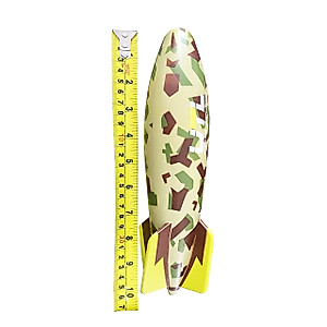 Official Underwater Torpedo League (UTL) Torpedo Glider Diving Toy Rocket Summer Camouflage Design 10 inch, Green