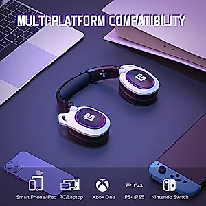 BENGOO TA81 Wireless Gaming Headset with Microphone for PS5 PS4 PC, 5.8GHz Wireless Bluetooth USB Gamer Headphones with Noise Canceling Mic, 7.1 Surround Sound, Wired Mode for Controller