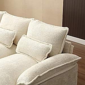 Oversized Modular Sectional Sofa with Chaise Lounge, 110.63" Chenille Upholstered Cloud Couches for Living Room, U Shaped Large Overstuffed Sofa&Couches with Thicked Cushion for Apartment Office