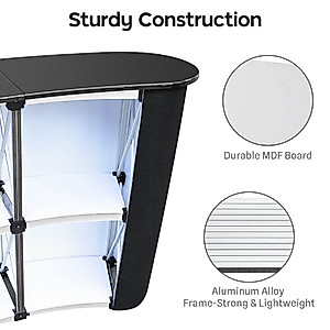 Portable Pop Up Podium Counter Table Stand Promotion Retail Trade Show Display