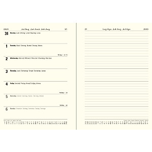 Letts Edge A6 week to view 18 month diary with notes 2023/2024 - black