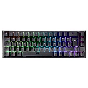 Wired Mechanical Keyboards, 68 Keys USB Type C Connection Compact Gaming Keyboard, Fast Stable Transmission Dynamic RGB Backlit for Win System for OS X System for Computer