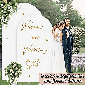 Wedding Welcome Signs Welcome to Our Wedding Signs Mirror Decals for Wedding Party Entry DIY A to Z Letter Stickers for Just Married Welcome Sign Decoration Mr and Mrs Decals for Photo Backdrop(Gold