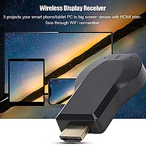 Wireless WiFi Display Dongle, 2.4G Wireless HDMI Display Adapter Receiver 1080P 4K Wireless WiFi Adapter Mirroring Screen Support for Miracast for DLNA for Airplay for Home Theater Game Video Meeting