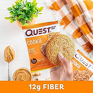 Quest Nutrition Protein Cookie, Peanut Butter,2.04 Ounce, Pack of 12