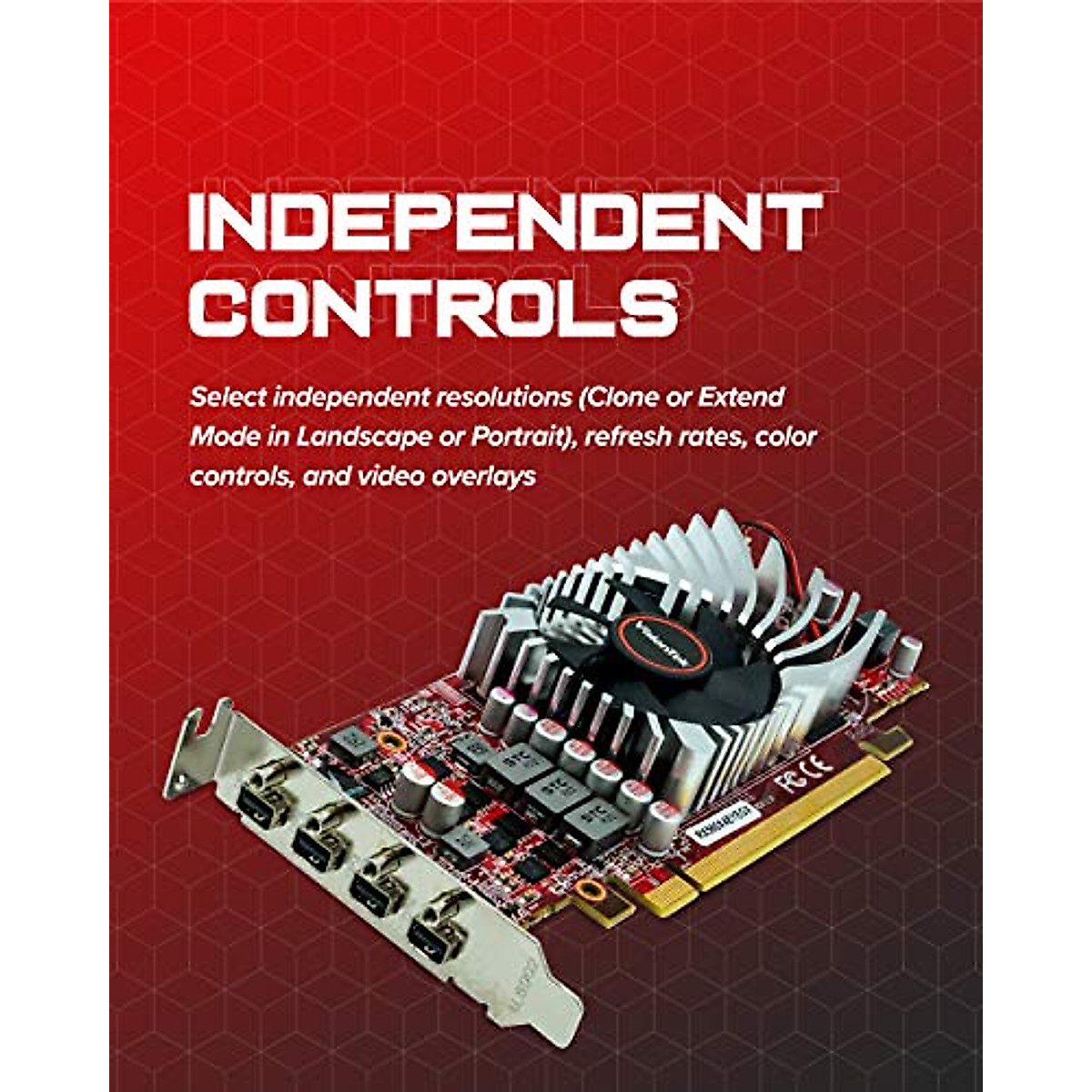 VisionTek Radeon RX 560 4GB GDDR5 4M 4K Graphics Card, 4 Mini DisplayPort, 7.1 Surround Sound, PCI Express, Low-Profile GPU, ATX & SFF - 901278