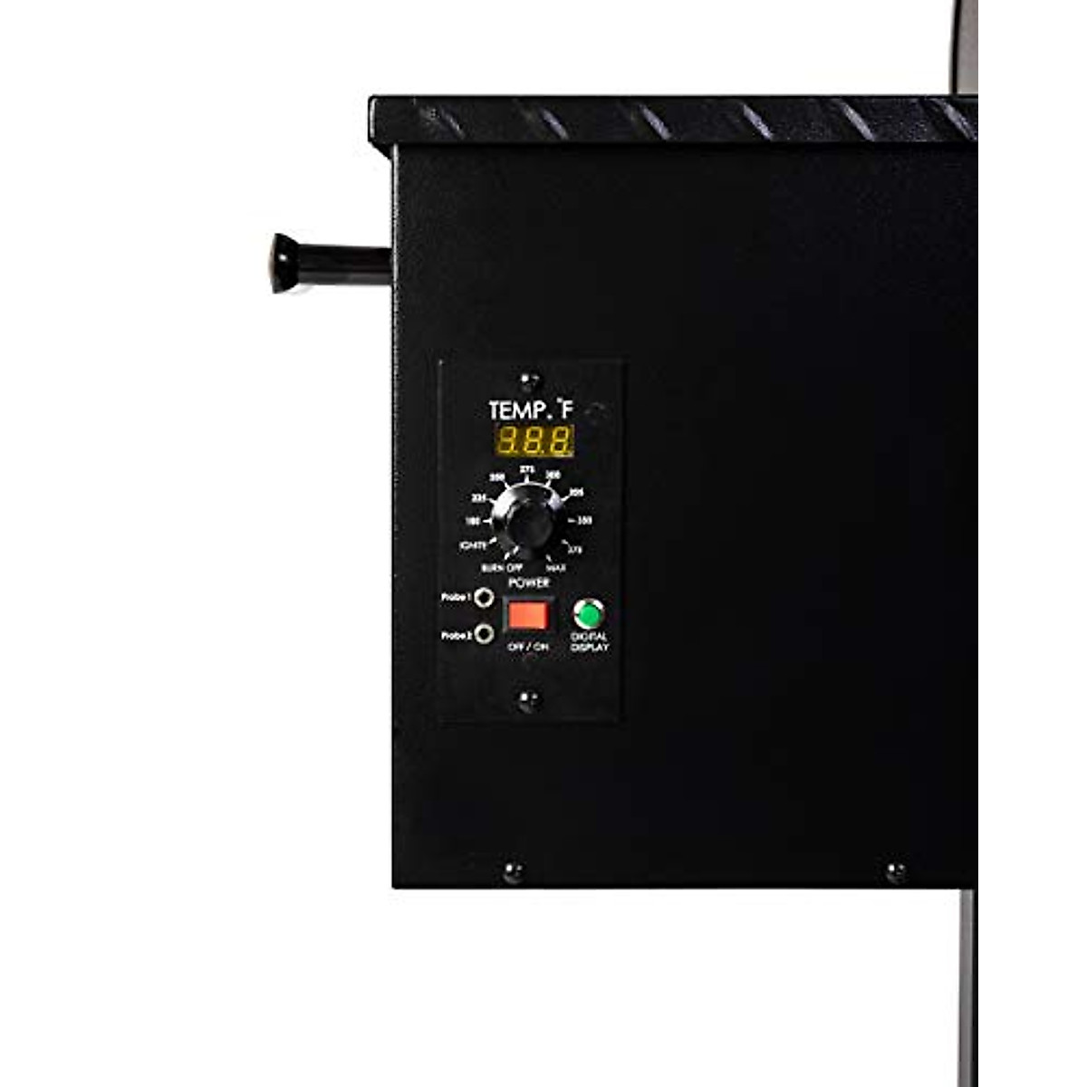 Prime Pellet Grill 81222 KC King 300 Square Inches Grilling Area Electric Pellet Smoker Grill Convection Oven Slow Roaster Auto Pilot With Digital Temprature Control & Hands Free Thermometers - Black