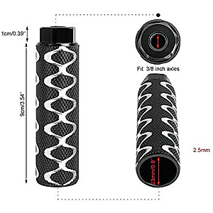 OUTLETNY Bike Pegs, 3/8 inch - 26 Teeth Aluminum Alloy Bike Pegs Anti-Skid Foot Pedals BMX Pegs Rear Axles Stunt Pegs 2Pcs