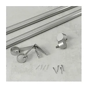 Umbra Cappa Adjustable Curtain Rod, Heavy Duty 1-1/4 Inch Diameter, 36 to 72 Inches, Nickel