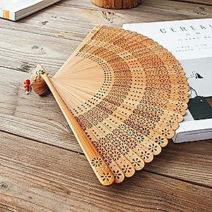 RAZZUM Decorative Folding Fans Chinese Style Bamboo Fan Portable Fan Souvenir Folding Fan Gift Fan Front Decorative Fan Handheld Fans Gift Hand Fan fan