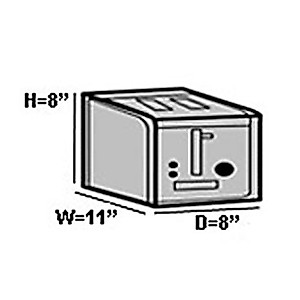 Toaster Cover, Polyester Quilted Two Slice Toaster Appliance Cover, Dust and Fingerprint Protection, Machine Washable (11W x 8D x 8H, Blue Polyester)