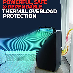 Honeywell 14,000 BTU / 53 Pint Portable Air Conditioner and Dehumidifier, Cools Rooms Up to 700 Sq. Ft, with Fan, Drain Pan, and Insulation Tape, (Black)