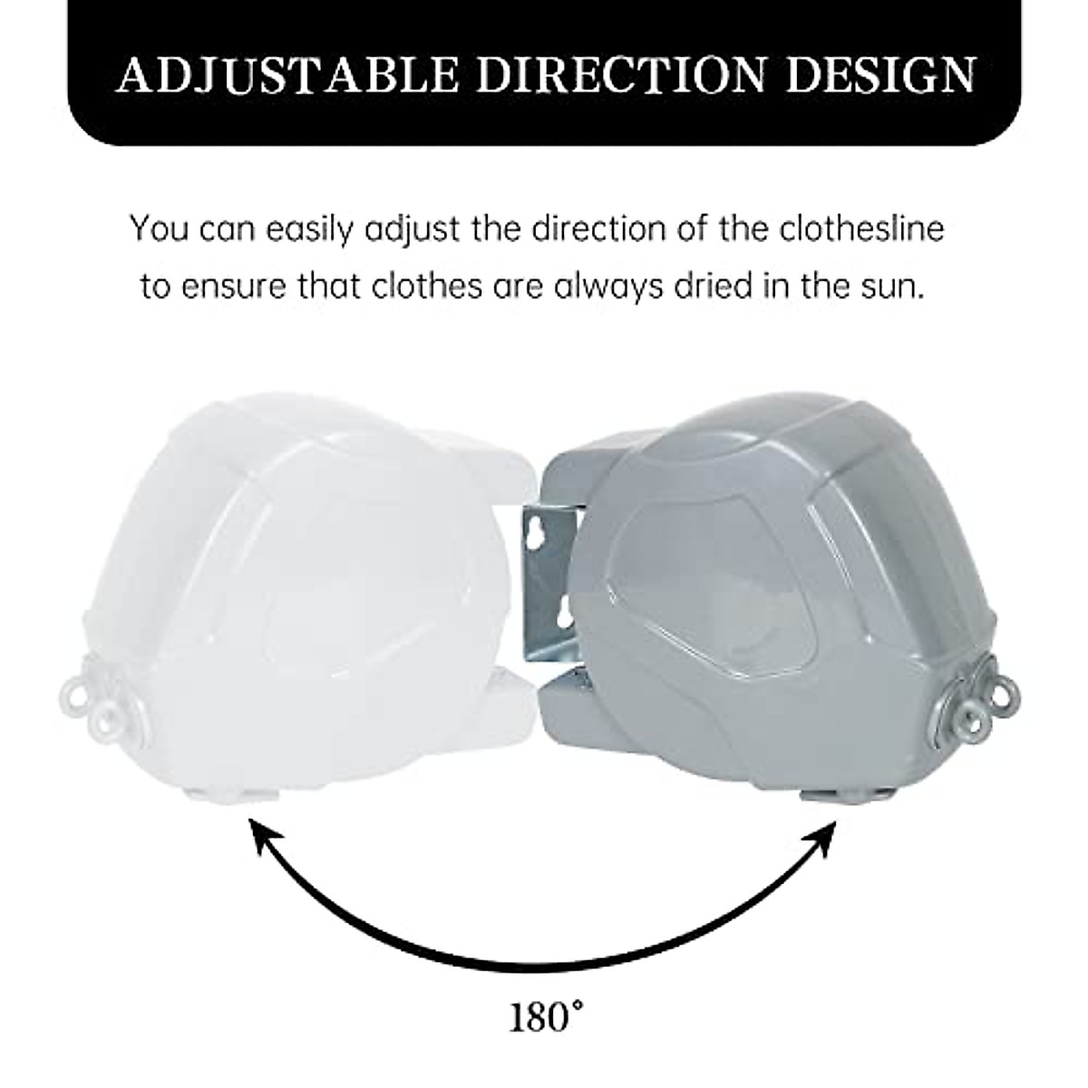 ZOES HOMEWARE Retractable Clothesline Heavy Duty Retracting Clothes Line Outdoor and Indoor with Durable ABS Shell and 2x49 Feet Extruded PVC Line,with Lock to Prevent Sagging Gray