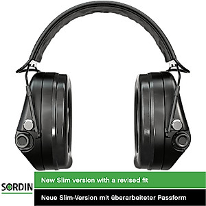 Sordin Supreme Pro-X Slim SFA Hearing Protection - Active Ear Defenders - Attenuation Ring for Increased SNR (31 dB) - Green