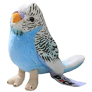 Carl Dick Budgerigar Dark Blue, 5 inches, 13cm, Plush Toy, Soft Toy, Stuffed Animal 2823005