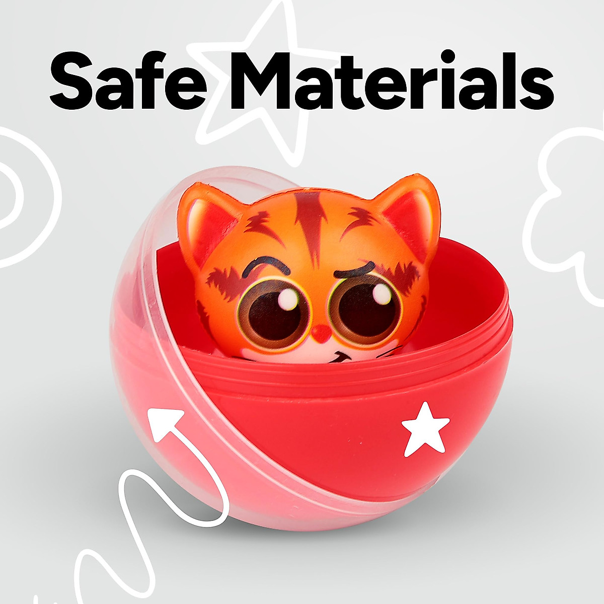 Capsule Vending Machine Translucent Round Capsules Empty 10 pcs 4.7 inch - Gumball Machine Capsules Easter Basket Stuffers Birthday Gifts - Pinata Stuffers DIY Craft Supplies Claw Machine Refills