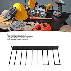Power Tool Organizer Alloy Steel Garage Tool Storage Rack Versatile Wall Mounted Drill Holder