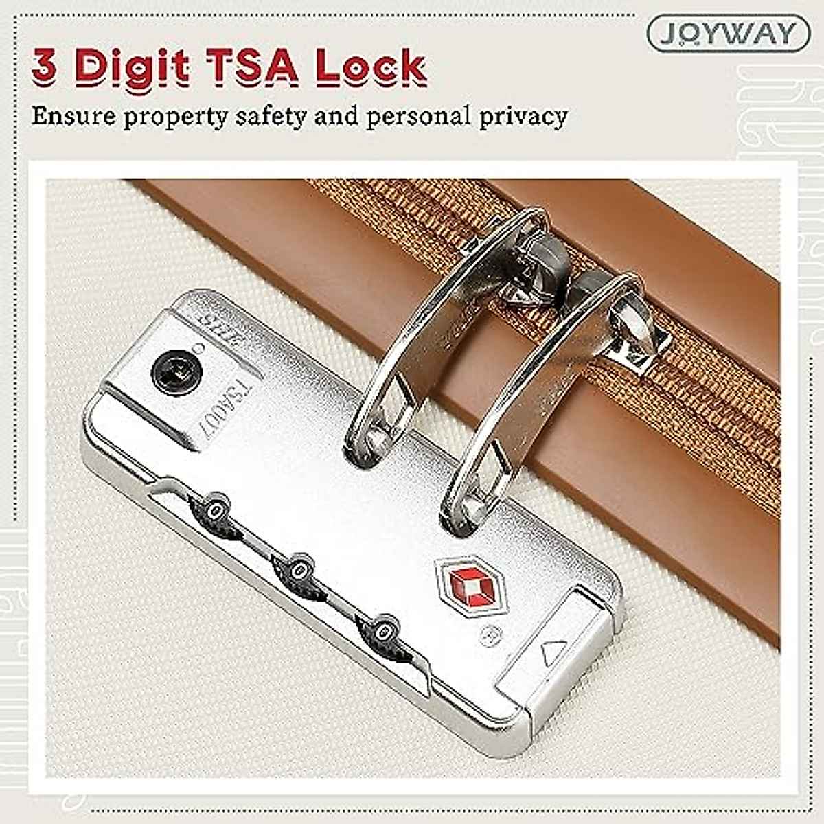 Joyway Luggage 20 Inch Carry On Luggage Sets, Expandable Suitcase Set with Spinner Wheel and TSA Lock, Hard Shell 3 Piece Luggage Sets for Travel