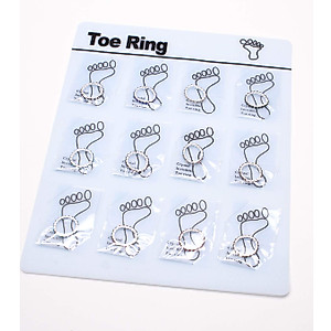 CÉLLOT 12pcs (12 Colors) Elastic Crystal Toe Ring Mixed Color Wholesale Lot Body Jewelry Pack