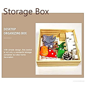 Zerodeko 4pcs Unfinished Wooden Box Stackable Rustic Wood Square Storage Organizer Container Craft Box for DIY Craft Collectibles Home Venue Desktop Drawer Decor Succulent Pot