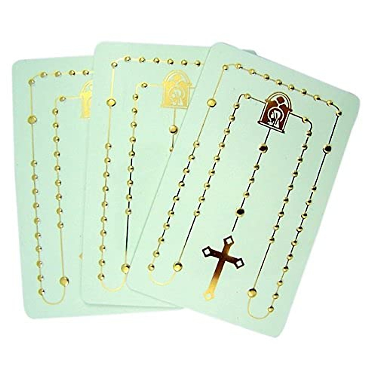 Pocket Rosary Card 3 1/4 Inch (Set of 3)