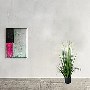 luxsego Artificial Plants Dogtail Grass, Potted Faux Greenery Plants for Home, Office, Bathroom, Wedding, Garden, for Her or Him, Decorative Home Accessories(35.4in)