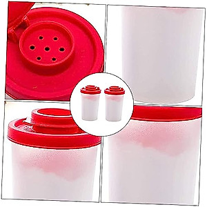 FELTECHELECTR Container 2pcs Shaker Plastic to Go Containers Clear Container Metal Container Seasoning Shaker Box Shaker Jar Empty Jar Portable Cellar Kitchen Supplies Containers Mini