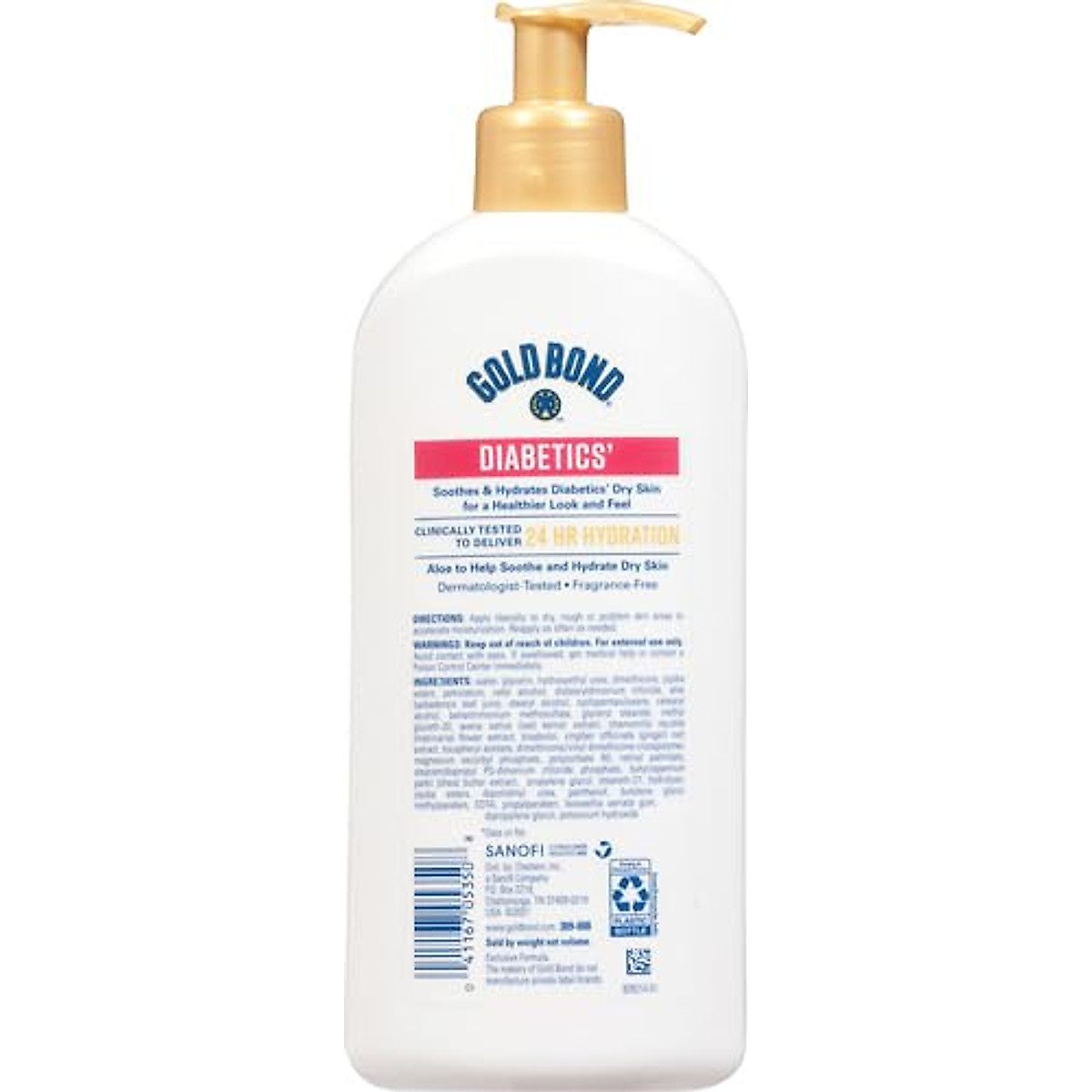 Gold Bond Diabetics' Dry Skin Relief Body Lotion, 13 oz., With Aloe to Moisturize & Soothe