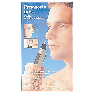 Panasonic ER-412 Water Washable Nose/Ear Hair Trimmer Black