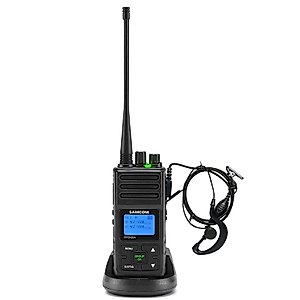 SAMCOM Walkie Talkies Rechargeable Long Range Two-Way Radios with Earpieces,SAMCOM 2-Way Radios UHF Handheld Transceiver Walky Talky with 1500 Li-ion Battery and Charger（1 Pack）