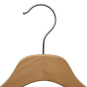 NAHANCO SL7001720 17" Slim Line Space Saving Wooden Shirt/Dress Hanger (Pack of 20), Natural