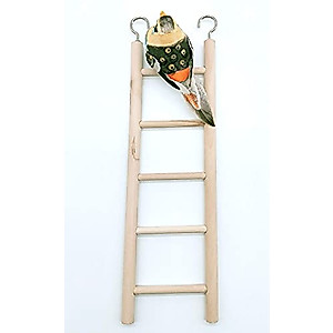 2pcs Wooden Ladder for Bird Parrot Ladder Cage Climbing Toy Birdie Basics (5 Step & 7 Step)