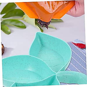 KJHBV Plastic Trifle Bowl Ceramic Bowl 6pcs Dipping Dish Small Sauce Bowls Small Bowls for Dipping Dessert Bowls Sauce Cup Spices Mustard Dish Melamine Bowls Leaf Dipping Bowl