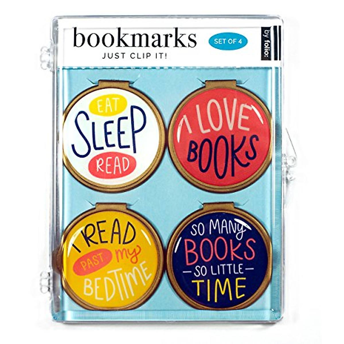 Funny Quote Bookmarks - JUST Clip IT! (4 Sets of 3 Page Markers- Total 12) Funny Bookmark Set - Ideal for Bookworms of All Ages. Adults Men Women Teens & Kids Love Our Fun Domed Designs!