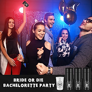 Zhehao 25 Pcs Bride or Die Bachelorette Party Themed Black White Cups 16 oz Skull Till Death Do Us Plastic Cup Reusable Bride Cups for Gothic Bridesmaid Bridal Shower Wedding Decorations Favors