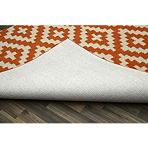 Garland Rug Southwest Area Rug, 5 x 7, Orange/Ivory